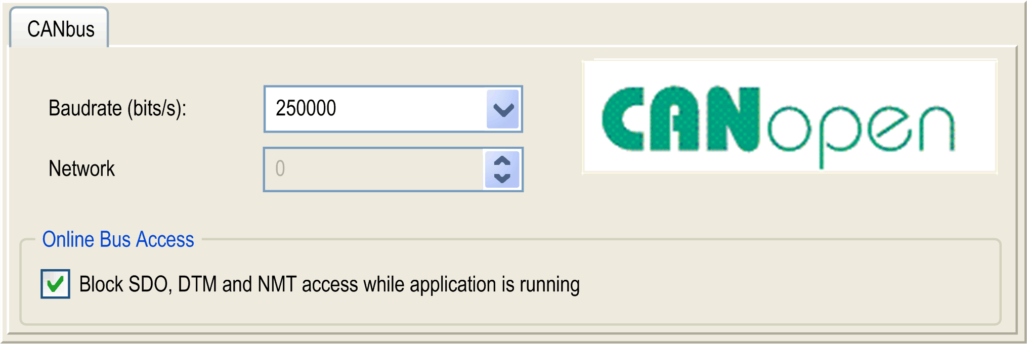 CANopen Interface Configuration